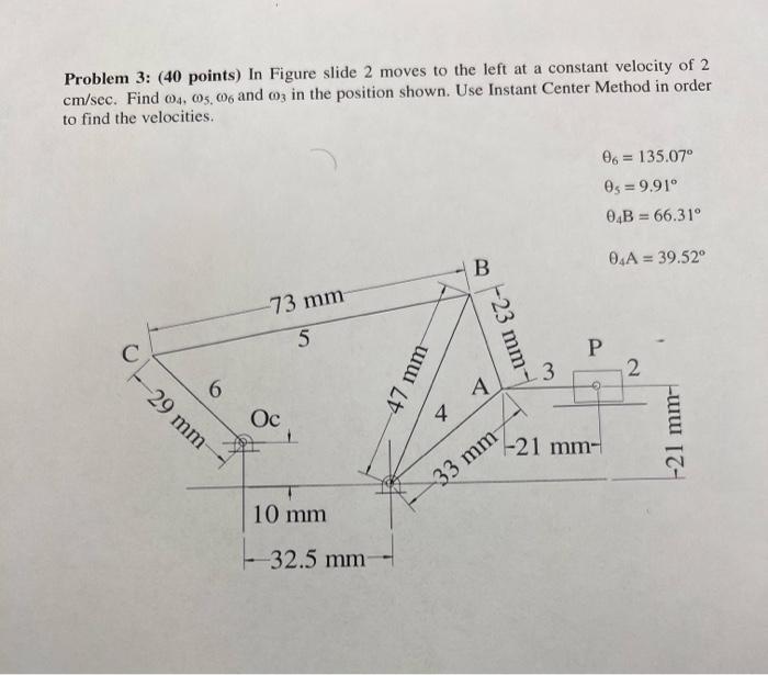 Solved Problem 3: (40 points) In Figure slide 2 moves to the | Chegg.com