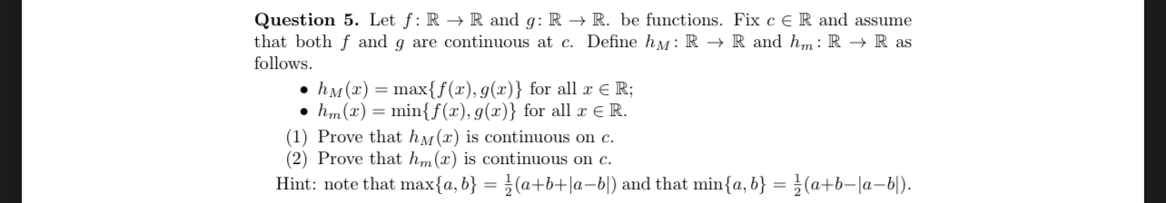 Solved Question 5 ﻿let F R→r ﻿and G R→r ﻿be Functions Fix