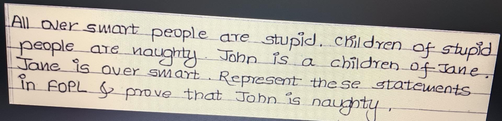 Solved All over smart people are stupid. children of stupid | Chegg.com