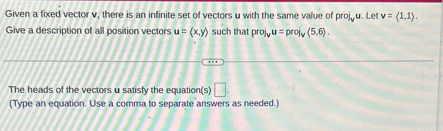 Solved Given a fixed vector v, ﻿there is an infinite set of | Chegg.com