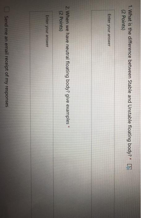 Solved 1. What is the difference between Stable and Unstable | Chegg.com