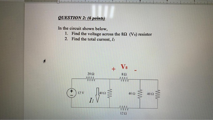 Solved In the circuit shown below, Vs = 40 V: a. Find VAB. | Chegg.com