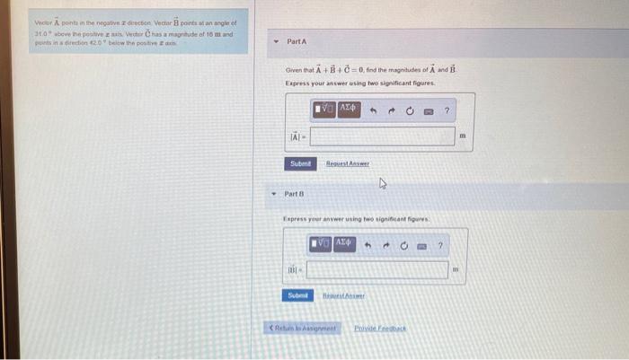 Solved Vicer pont in the negativn. I direction Vector B | Chegg.com