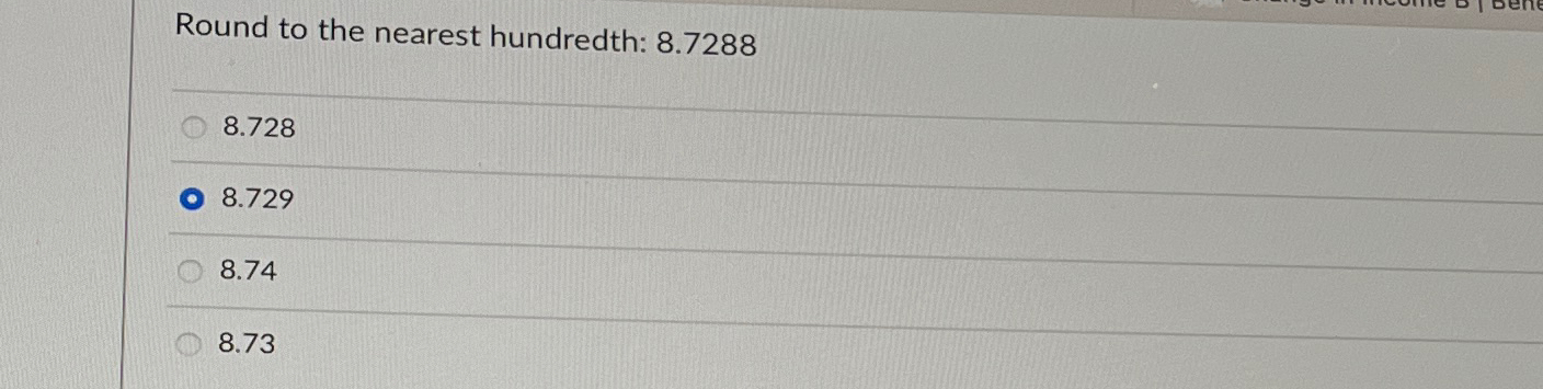 Solved Round to the nearest hundredth: | Chegg.com