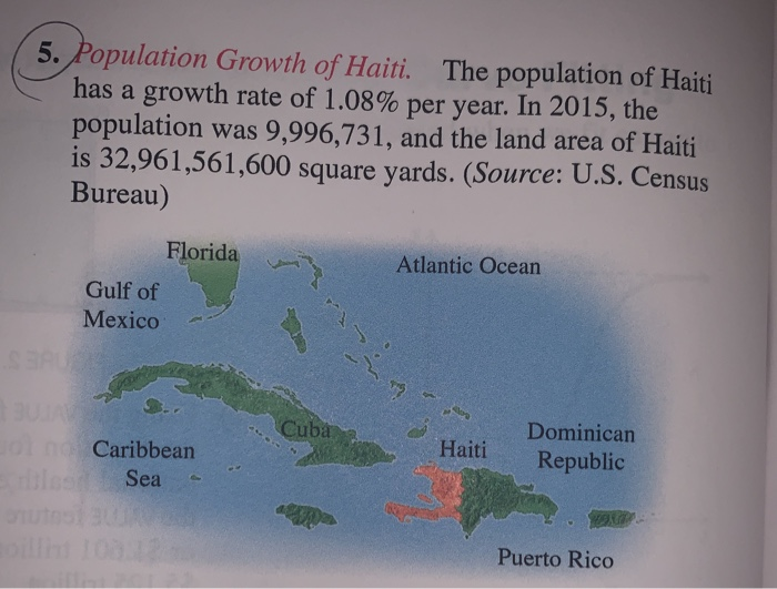 Solved 5. Population Growth of Haiti. The population of | Chegg.com