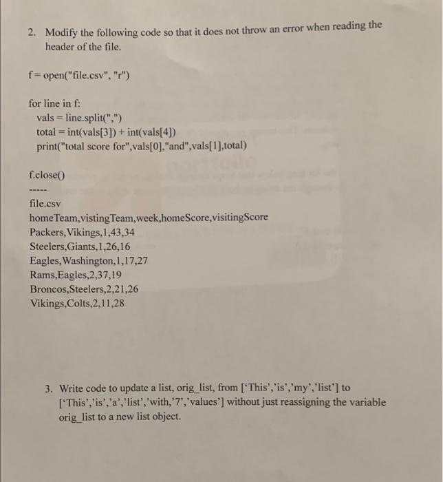 Solved 2. Modify the following code so that it does not | Chegg.com