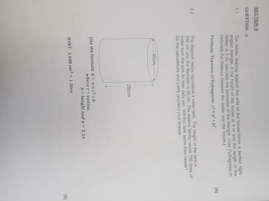 Solved SECTION BQUESTION 22.1 ﻿The ladder leaning against | Chegg.com