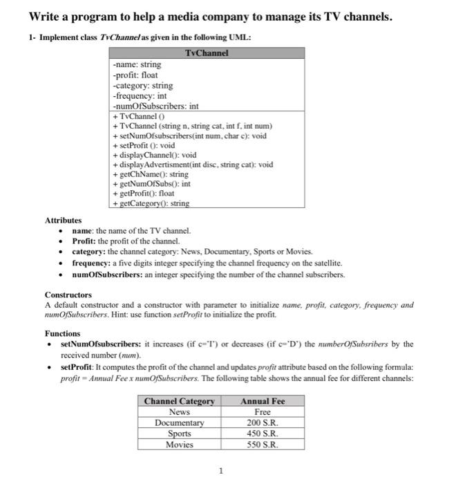 Solved Write a program to help a media company to manage its | Chegg.com