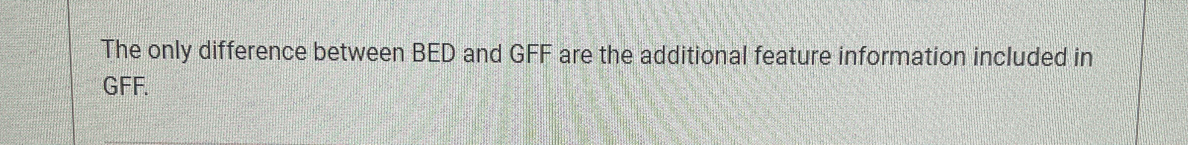 Solved The only difference between BED and GFF are the | Chegg.com