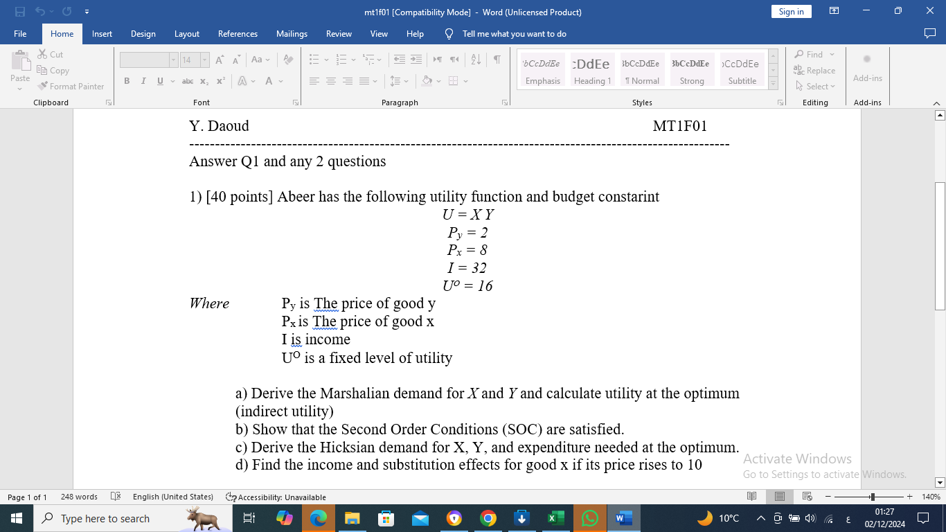 Solved Answer Q1 ﻿and any 2 ﻿questions[40 ﻿points] ﻿Abeer | Chegg.com
