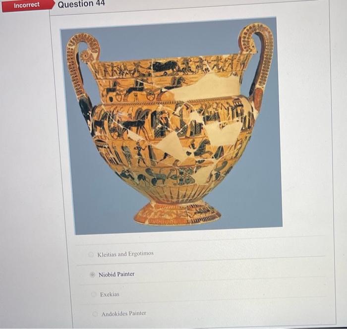 Kleitias and Ergotimos Niobid Painter Exckias | Chegg.com