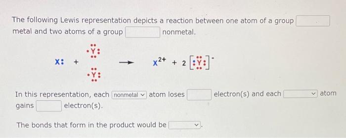 Solved The following Lewis representation depicts a reaction | Chegg.com