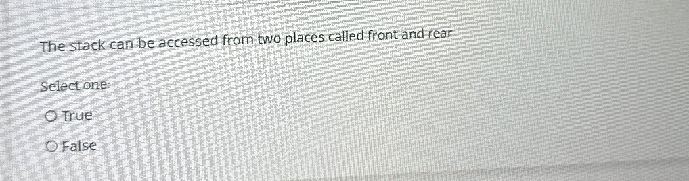 Solved The stack can be accessed from two places called | Chegg.com
