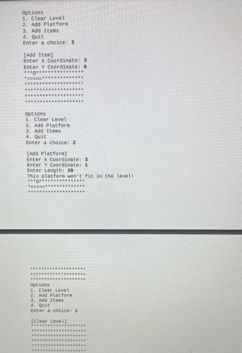 Solved Assignment 5C: Level Map Creator. There are a variety | Chegg.com