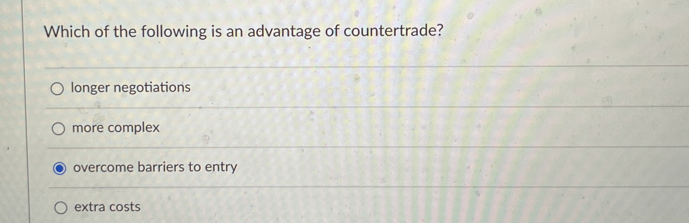 Solved Which of the following is an advantage of | Chegg.com