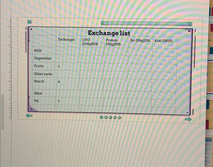 Solved can you do the exchange list and create sample menu | Chegg.com