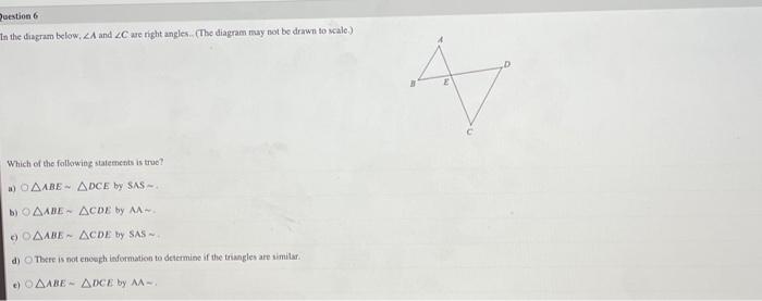 Solved In the diagram below, ∠A and ∠C ase right angles.. | Chegg.com