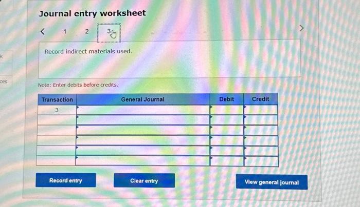Solved Journal entry worksheet 3 Record the purchase of | Chegg.com