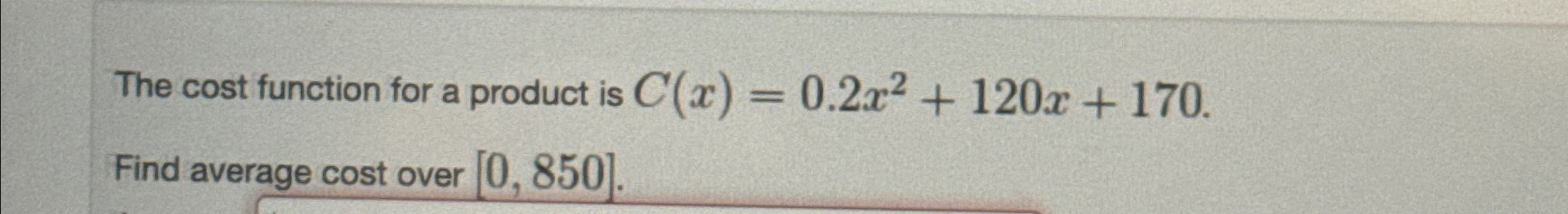 Solved The cost function for a product is | Chegg.com