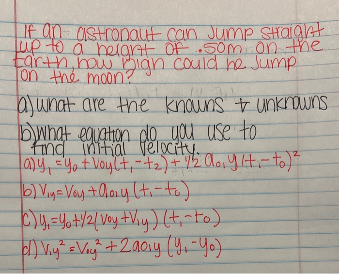 Solved need help finding the knowns ans unknowns and | Chegg.com