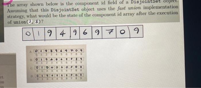 Solved The array shown below is the component id field of a | Chegg.com