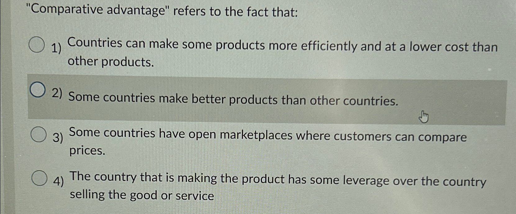 Solved "Comparative advantage" refers to the fact | Chegg.com