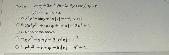 Solved Solve [ egin{array}{l} left(-rac{1}{x}+2 x | Chegg.com