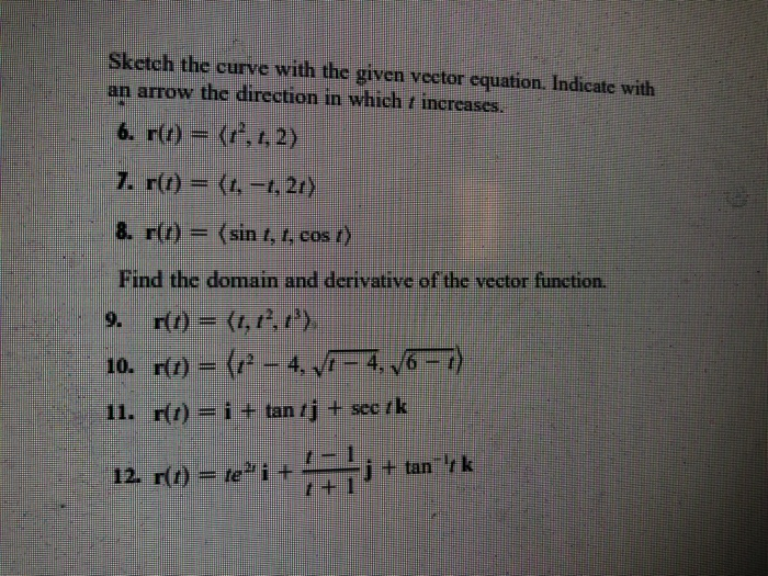 Solved Sketch the curve with the given vector equation. | Chegg.com