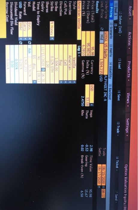Solved Click on the Bloomberg Terminal screen to examine the | Chegg.com