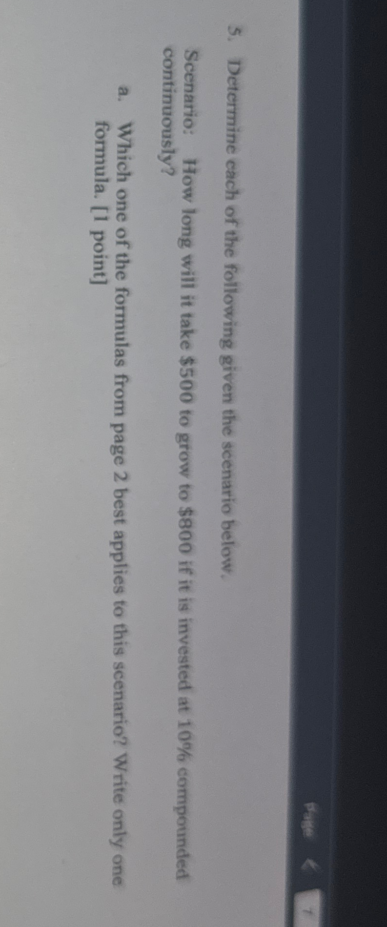 Solved Determine each of the following given the scenario | Chegg.com