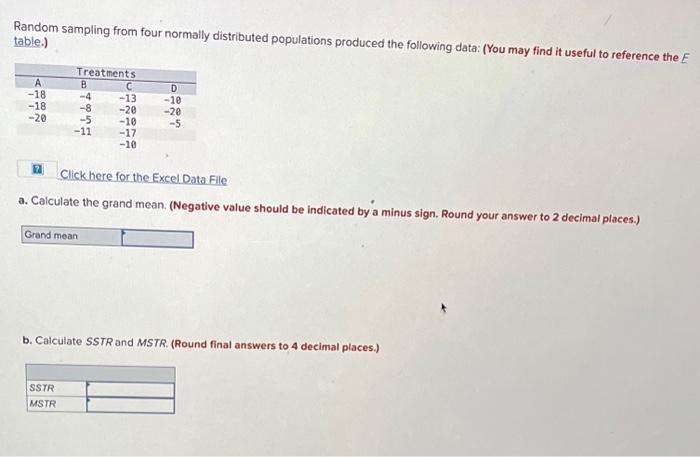 Solved Random sampling from four normally distributed | Chegg.com
