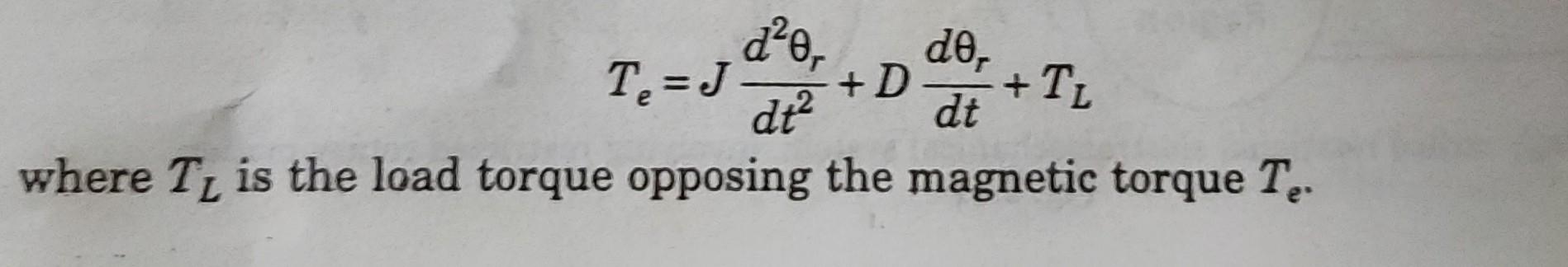 [Solved]: simple model of singly excited electro machanical