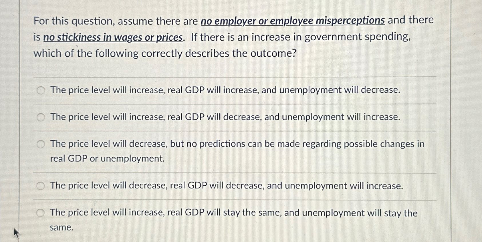 Solved For this question, assume there are no employer or | Chegg.com