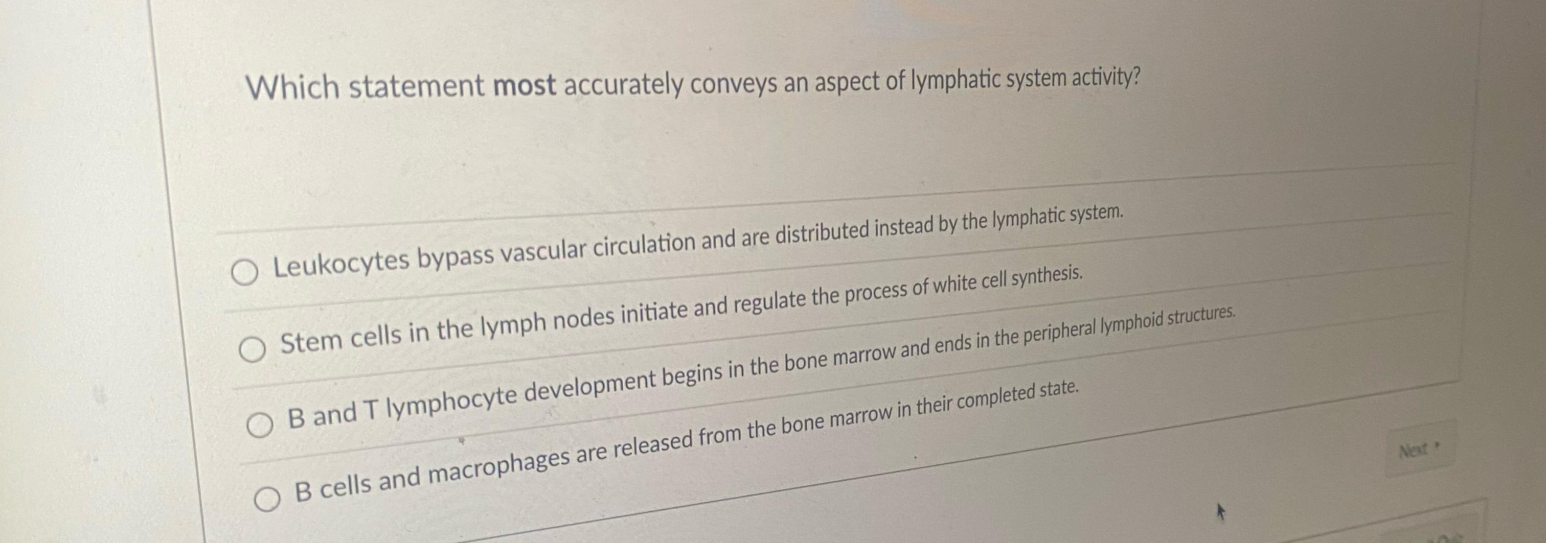 Solved Which statement most accurately conveys an aspect of | Chegg.com