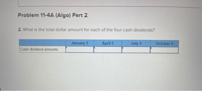 Solved Required information Problem 11-4A (Algo) Analyzing | Chegg.com