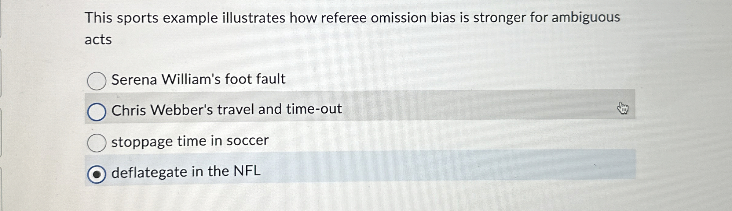 Solved This sports example illustrates how referee omission | Chegg.com