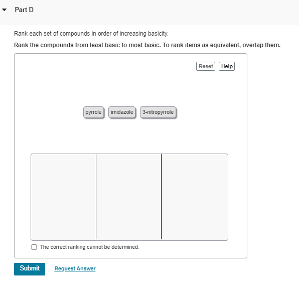 Solved Part DRank each set of compounds in order of | Chegg.com