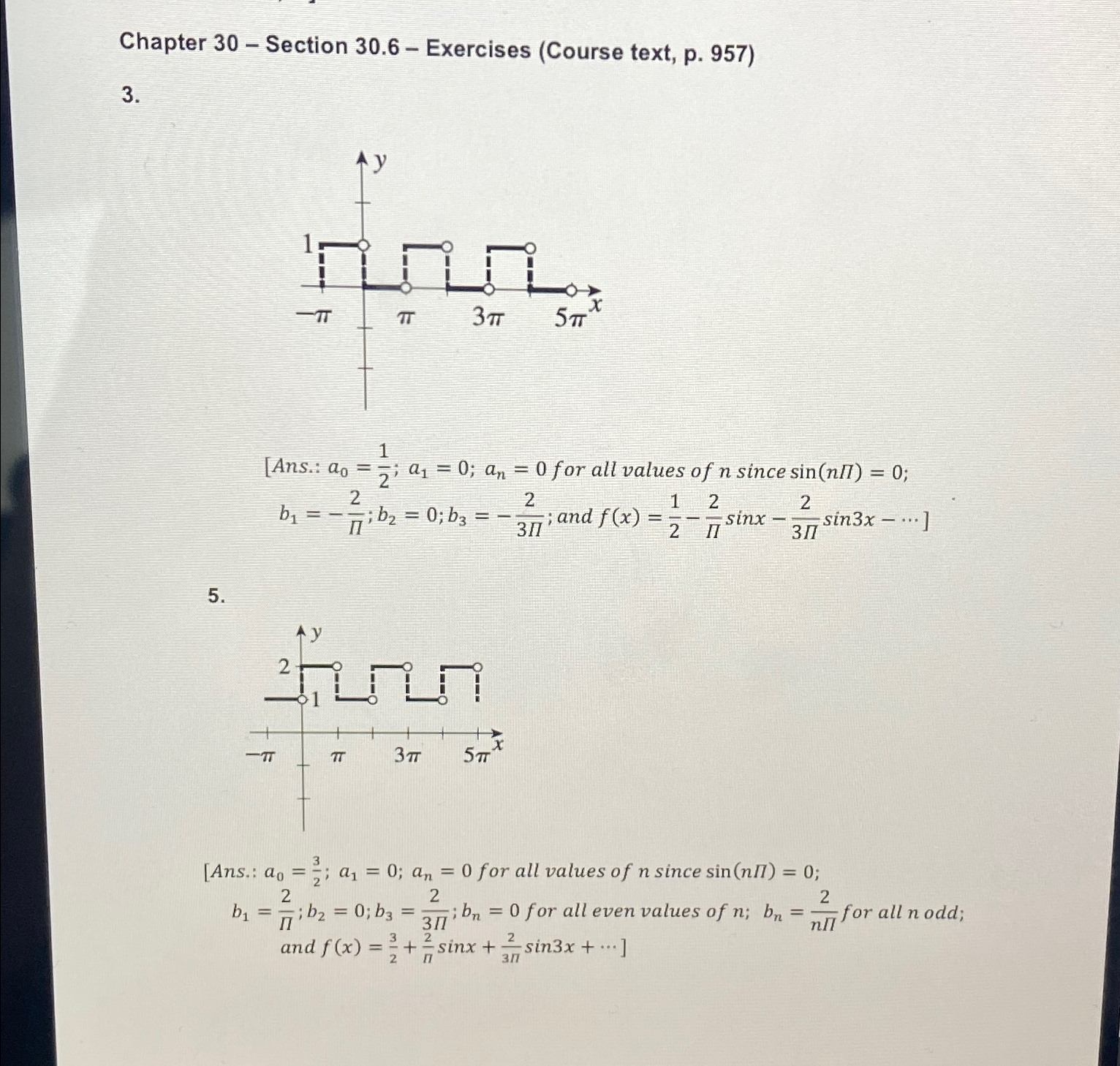 Solved Chapter 30 - ﻿Section 30.6 - ﻿Exercises (Course text, | Chegg.com