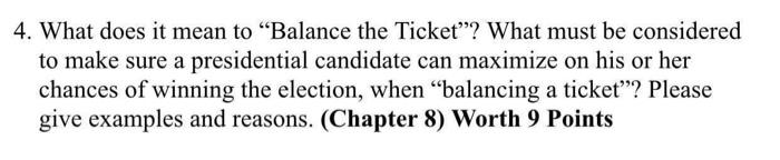4. What does it mean to “Balance the Ticket''? What | Chegg.com