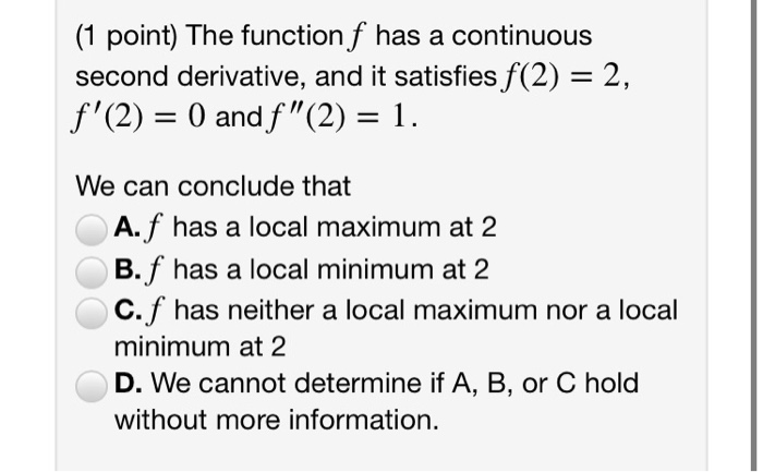 Solved (1 point) Find the critical points, A and B, of the | Chegg.com