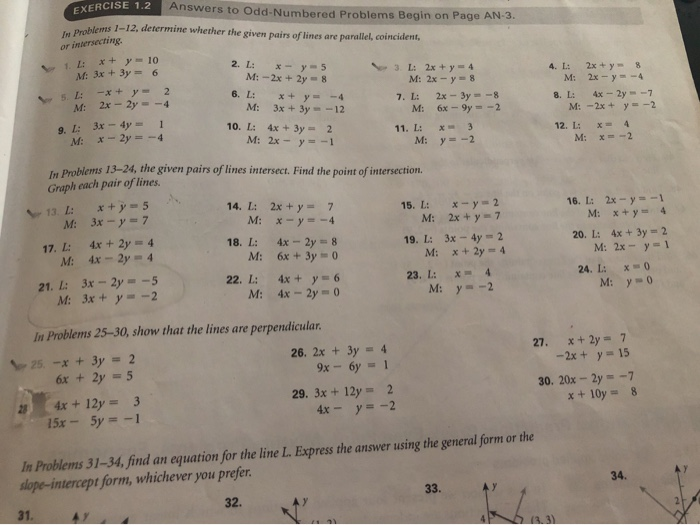 Solved EXERCISE 1.2 Answers to Odd-Numbered Problems Begin | Chegg.com