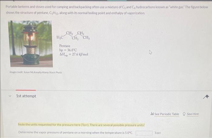 Solved Portable lanterns and stoves used for camping and | Chegg.com