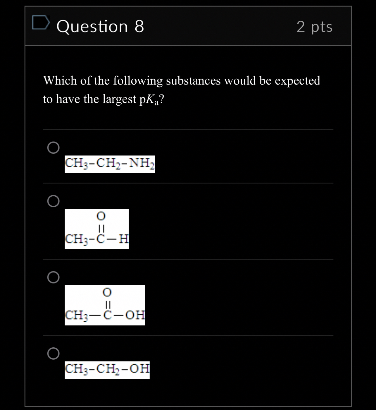 Solved Question 82 ﻿ptsWhich of the following substances | Chegg.com