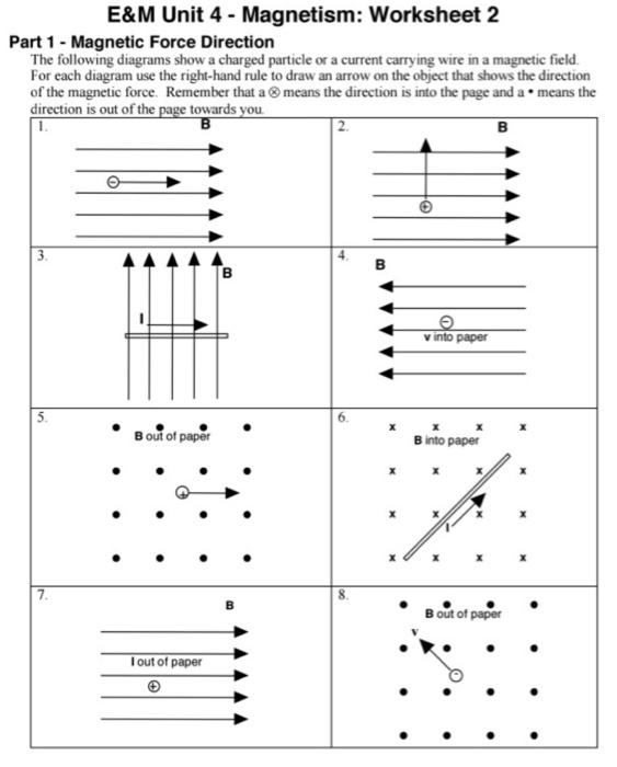Magnetism worksheet answers store