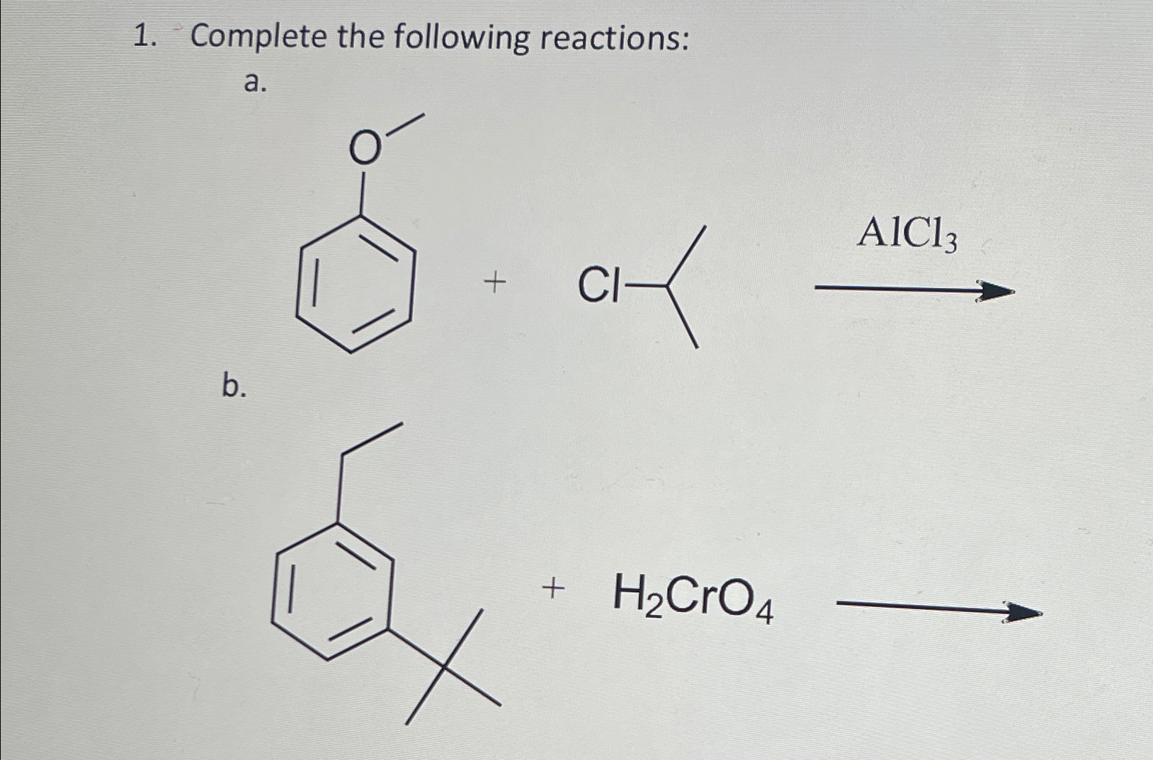 Solved Complete the following | Chegg.com