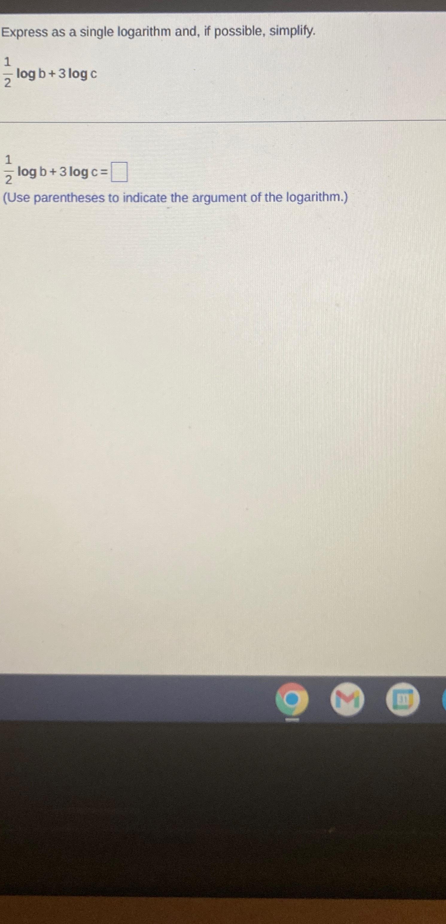 Solved Express as a single logarithm and, if possible, | Chegg.com