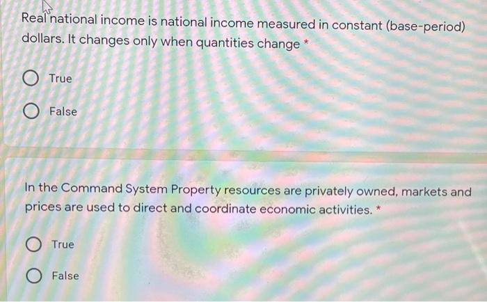 Solved Real national income is national income measured in | Chegg.com