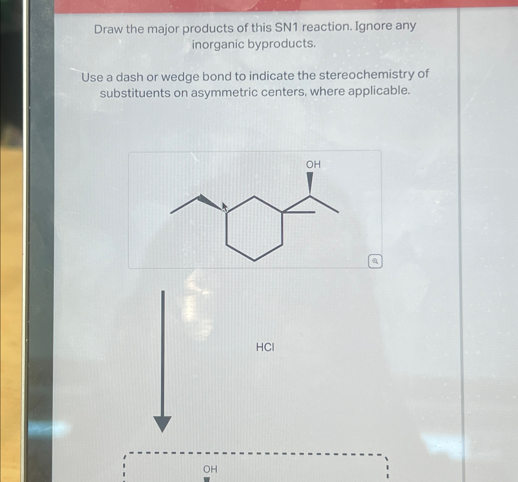 Solved Draw the major products of this SN1 ﻿reaction. Ignore | Chegg.com