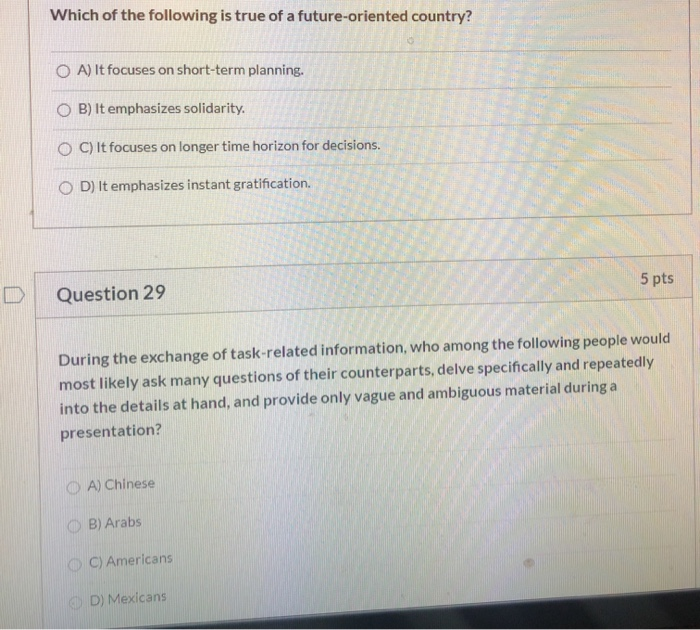 Solved Which of the following is true of a future-oriented | Chegg.com Solved Which of the following is true of a future-oriented | Chegg.com