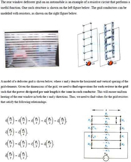 The rear window defroster grid on an automobile is an | Chegg.com
